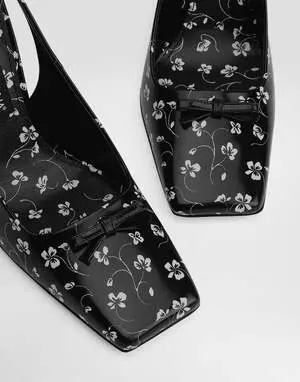 Dolce & Gabbana Floral-print Calfskin Slingback Collection - Multicolor