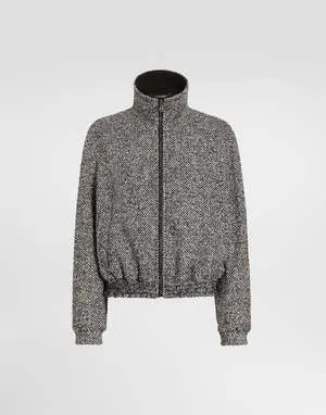 Dolce & Gabbana Birdseye Wool Blend Jacket Coats And Jackets - Multicolor