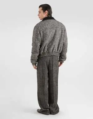 Dolce & Gabbana Birdseye Wool Blend Jacket Coats And Jackets