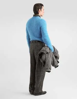 Dolce & Gabbana Bouclé-effect Pullover Sweaters And Cardigans - Azure
