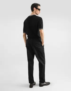 Dolce & Gabbana Cotton Gabardine Jogging Trousers Pants And Shorts - Black