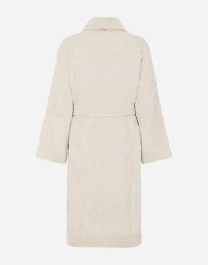 Dolce & Gabbana Bathrobe In Terry Cotton Jacquard Monochrome Bathrobes - Multicolor