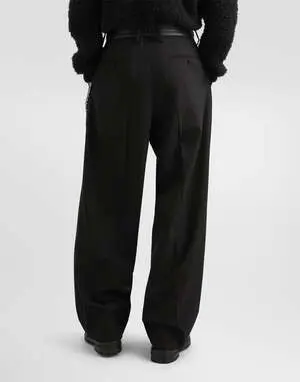 Dolce & Gabbana Wool Panama Trousers Pants And Shorts - Black