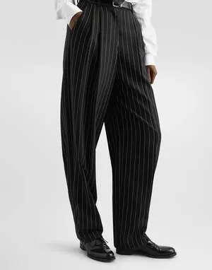 Dolce & Gabbana Pinstripe Virgin Wool Trousers Collection