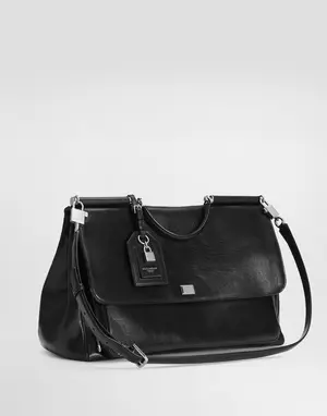 Dolce & Gabbana My Sicily Calfskin Handbag Shoppers - Black