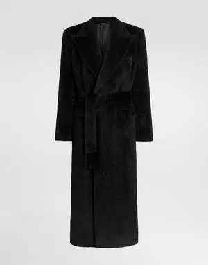 Dolce & Gabbana Double-breasted Alpaca Coat Coats And Jackets - Black