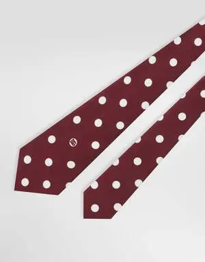 Dolce & Gabbana Polka Dot-print Silk Twill Tie Ties And Pocket Squares - Multicolor