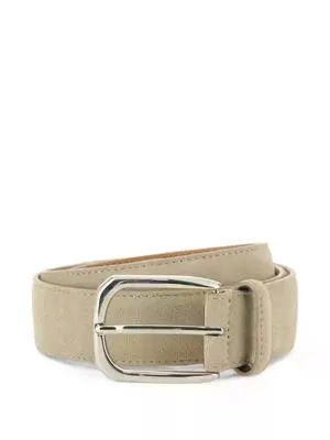 Boggi Milano Suede Leather Belt - Neutrals