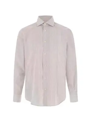 Boggi Milano Shirt Striped Cotton Non-iron Slim Fit - Red