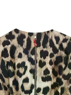 Givenchy Cocoon Mini Dress In Leopard Jacquard