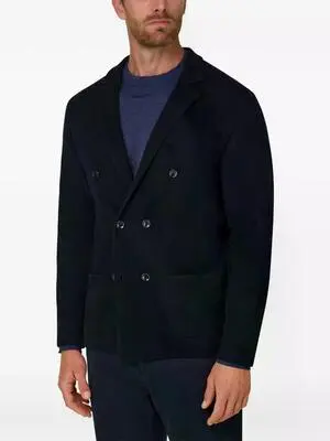 Boggi Milano Double-breasted Blazer In Extrafine Merino Wool