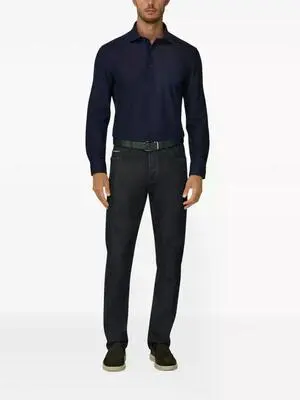 Boggi Milano Jeans In Dark Selvedge Cotton Denim