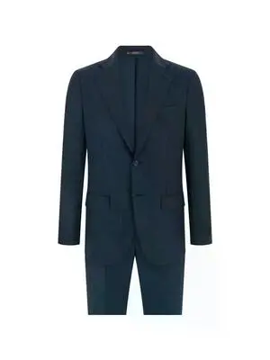 Boggi Milano Suit In Super 130 Wool Pinstripe - Blue