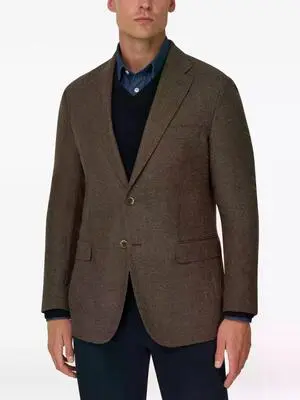 Boggi Milano Blazer Micro Patterned Wool Cashmere