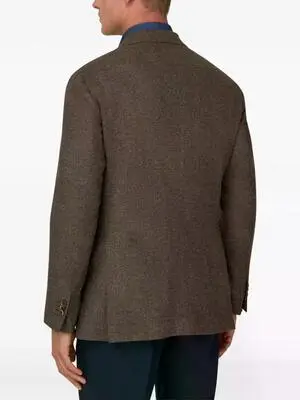 Boggi Milano Blazer Micro Patterned Wool Cashmere