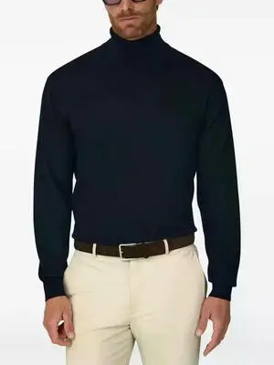 Boggi Milano Turtleneck Jumper In Extrafine Merino Wool