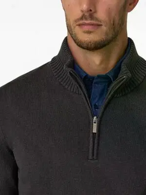 Boggi Milano Roll-neck Jumper Quarter-zip Superfine Merino Wool