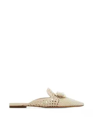 FERRAGAMO Trenchy Lazo Mules - Neutrals