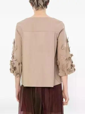 MEIMEIJ Flower-appliqué Blouse