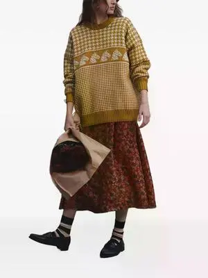 The Great. Midi The Canary Floral-print Silk Skirt