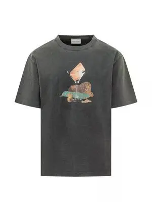Drole De Monsieur Glass Lion Graphic-print T-shirt - Grey