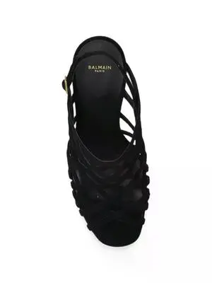 Balmain Cage-strap Wedge Sandals