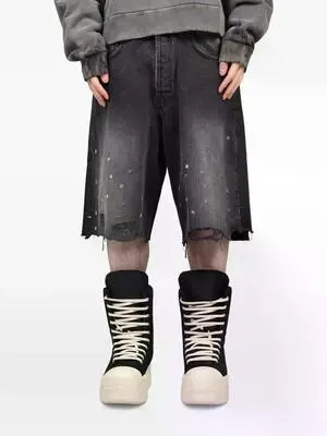 ASKYURSELF Cross Pin Distressed Shorts