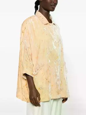 AODRESS Sequin-embellished Floral-print Coat