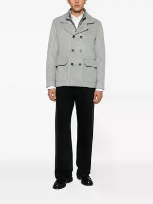MOORER Double-breasted Notched-lapel Jacket