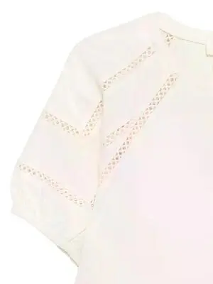 MAISON123 Lace-trim Short-sleeve T-shirt