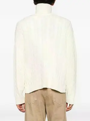HOUSE OF ERRORS Cable-knit Graphic-print Sweater