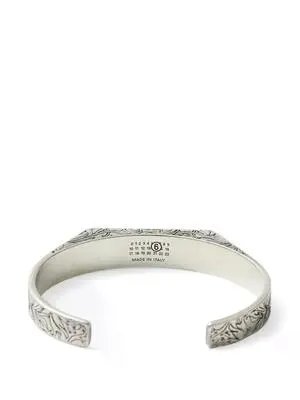 MAISON MARGIELA Erored Floral-motif Bracelet - Silver