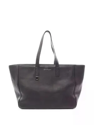 FERRAGAMO 2000s Logo-detail Tote Bag - Black