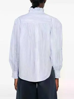 JCSOPHIE Ruffled Striped Blouse