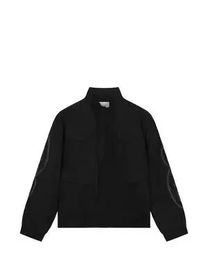 ARTE ANTWERP Graphic-print High-neck Jacket - Black