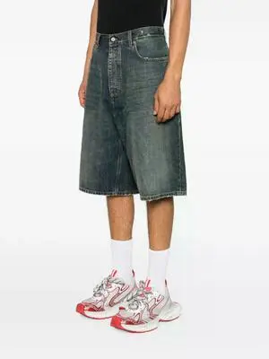 Balenciaga Faded Denim Shorts