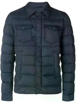 Herno Padded Button-up Jacket - Blue