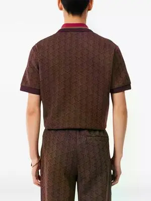 Lacoste Monogram-jacquard Polo Shirt