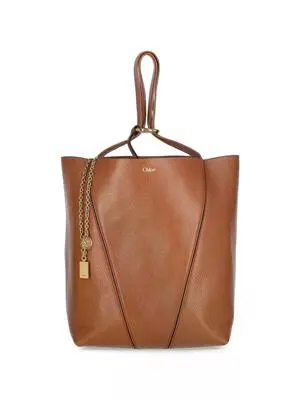 Chloé Logo-print Leather Tote Bag