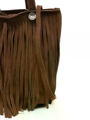 ALBERTO LUTI Frange Suede Bucket Bag