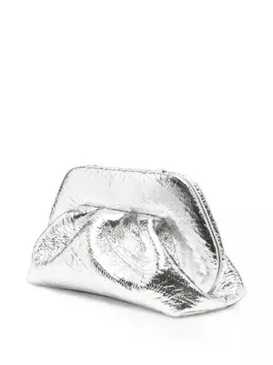 THEMOIRE Metallic-effect Gathered Clutch Bag