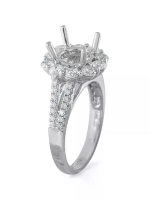 LB EXCLUSIVE Diamond Floral-halo Ring - Silver