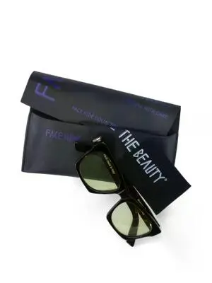 FACE.HIDE Numero 0 Tortoiseshell-effect Square-frame Sunglasses