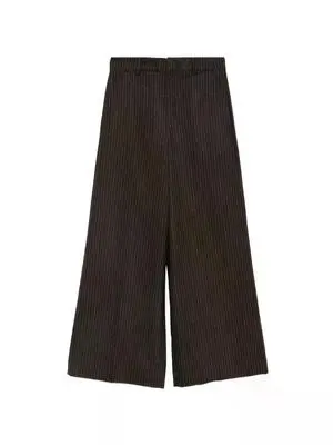 ROSSI Pinstripe-pattern Palazzo Pants - Brown
