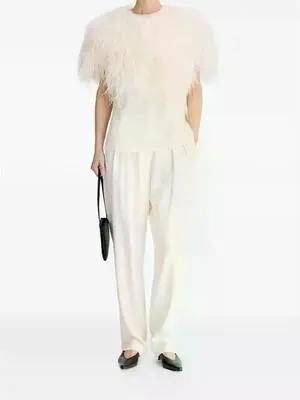 Loulou De Saison Iona Feather-trim Blouse