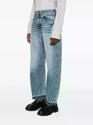 LOIS Faded Raw-cut Jeans