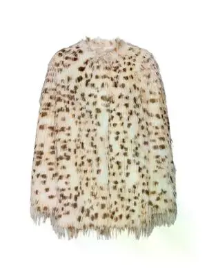 Loulou De Saison Faux-fur Collarless Coat - Neutrals