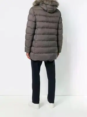 Herno Patch Pocket Fur-trimmed Puffer Coat