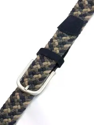 Boggi Milano Woven Stretch Wool Blend Belt