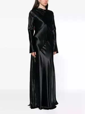 Erika Cavallini Open-back Satin Maxi Dress